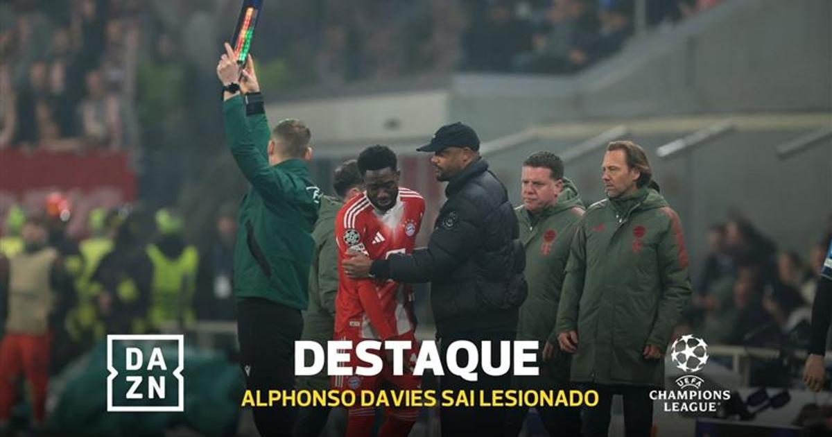 Calvário sem fim: Davies entrou e saiu lesionado... 25 minutos depois ...