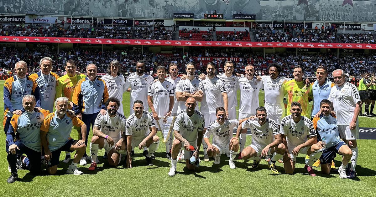 Figo marca e Marcelo festeja à Ronaldo no Real Madrid-Barcelona Legends ...