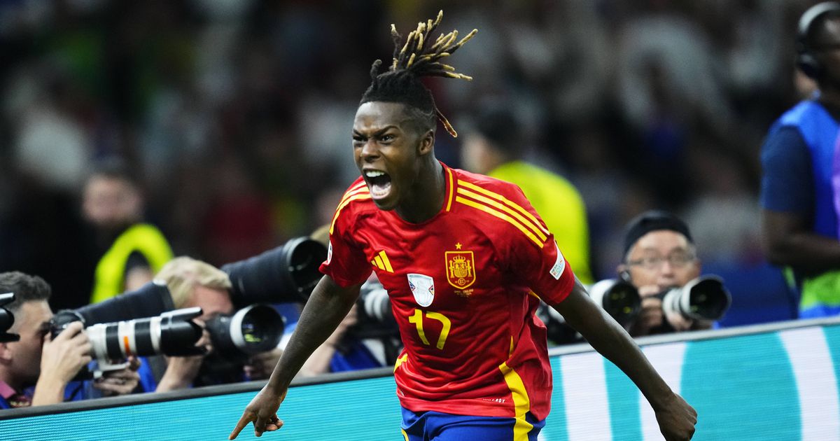 Nico Williams eleito melhor jogador da final do Euro 2024 | A Bola