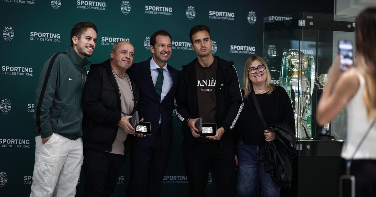 Frederico Varandas na entrega dos emblemas do Sporting (fotos) | A Bola