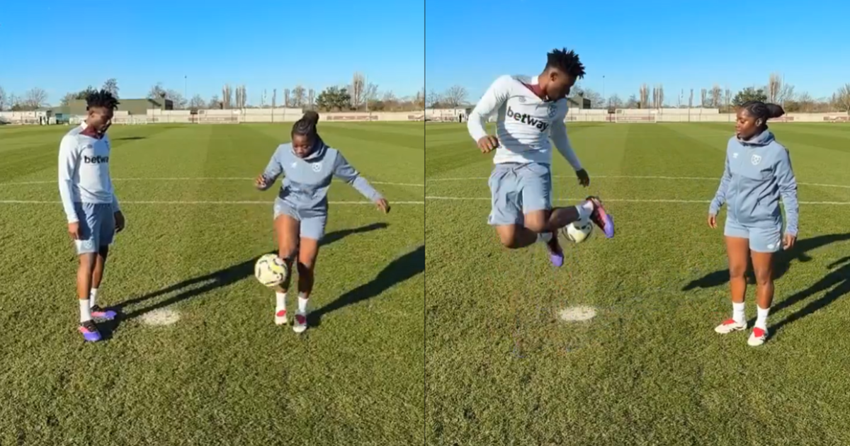 Kudus caught sweating in skills challenge with Black Queens player ...