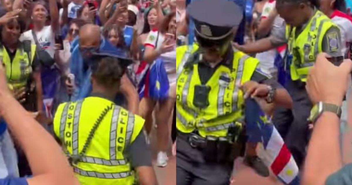 US police officers join African nation Cape Verde in celebrating draw ...