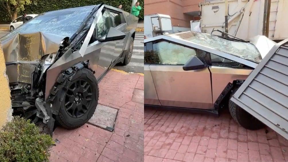 VIDEO: Cybertruck, de 2 millones de pesos, queda destruida al ...