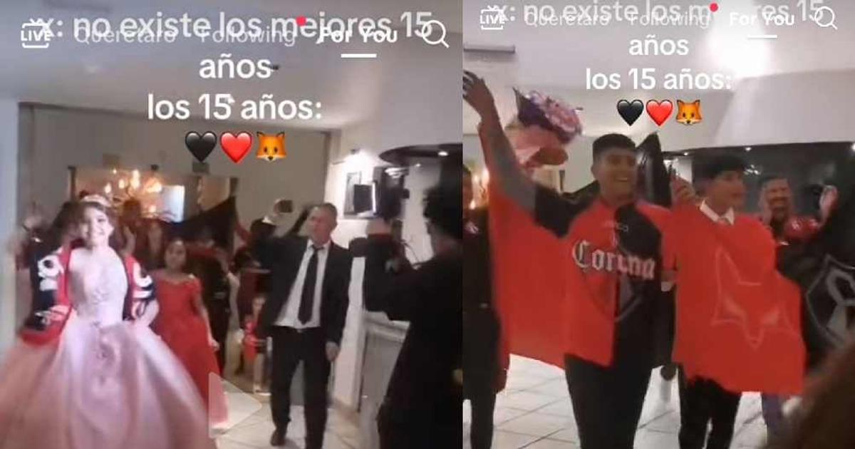 Quinceañera sorprende con una fiesta temática de los rojinegros del ...