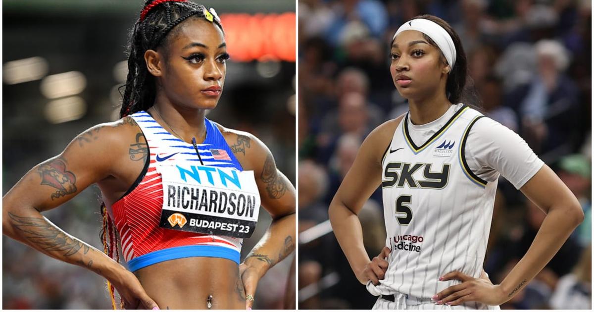 Sha'Carri Richardson Reacts to Angel Reese's Matrix-Inspired Pre-Game ...