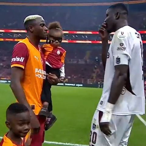 Brothers! Victor Osimhen and Paul Onuachu link up after the goalless ...