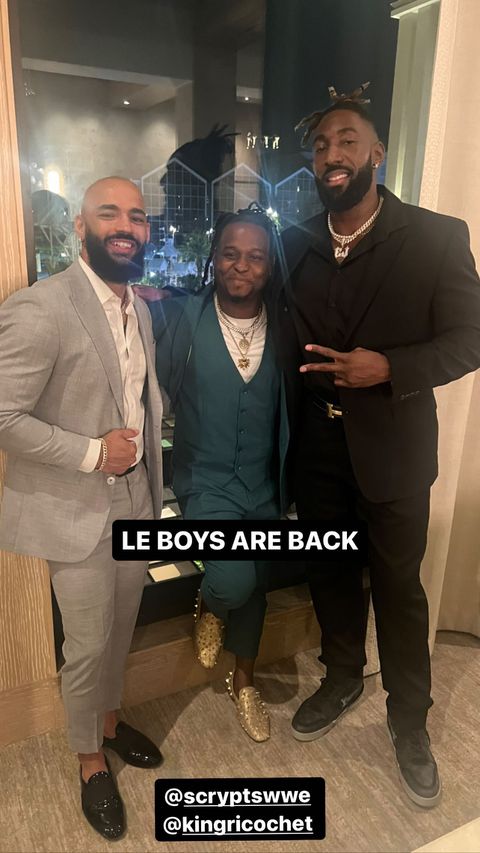 WWE superstars turn up as Nigerian giant Omos weds longtime girlfriend ...