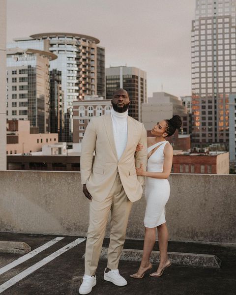 WWE superstars turn up as Nigerian giant Omos weds longtime girlfriend ...