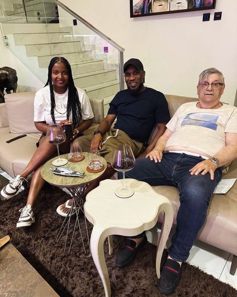 Jay Jay Okocha reunites with former Super Eagles coach Westerhof in ...