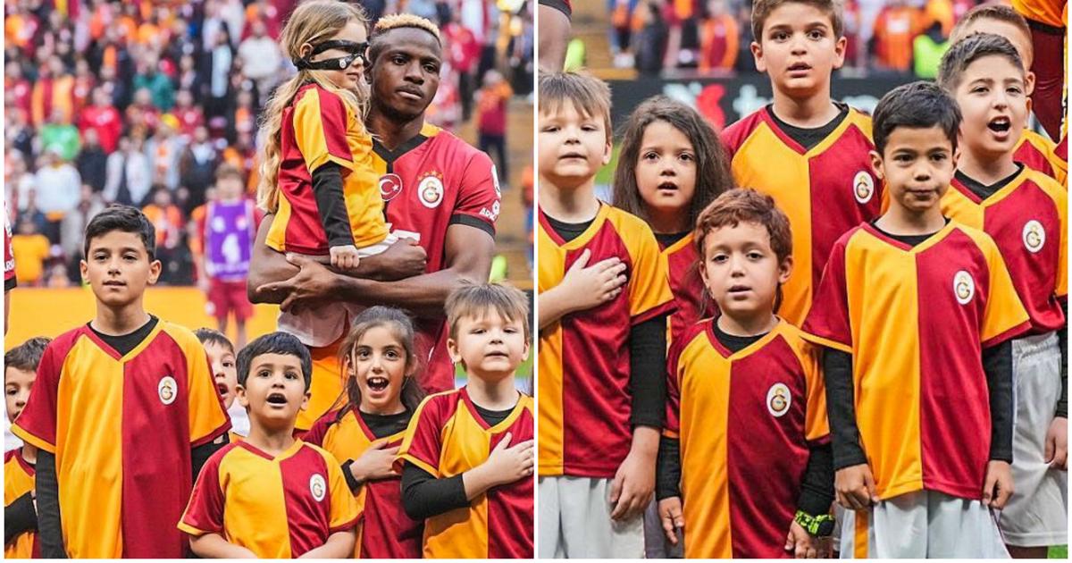 Osimhen-Mania: Masked mini-fan steals show as young mascots swarm Gala ...
