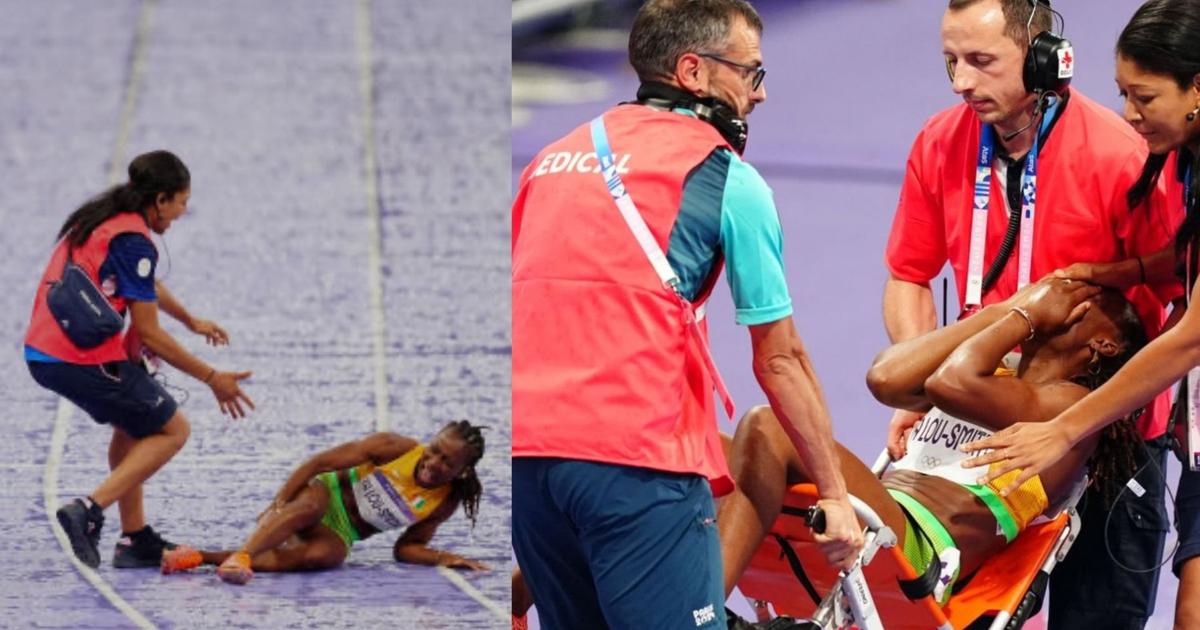 Tearful & painful Olympics exit for Africa's fastest woman as injury ...