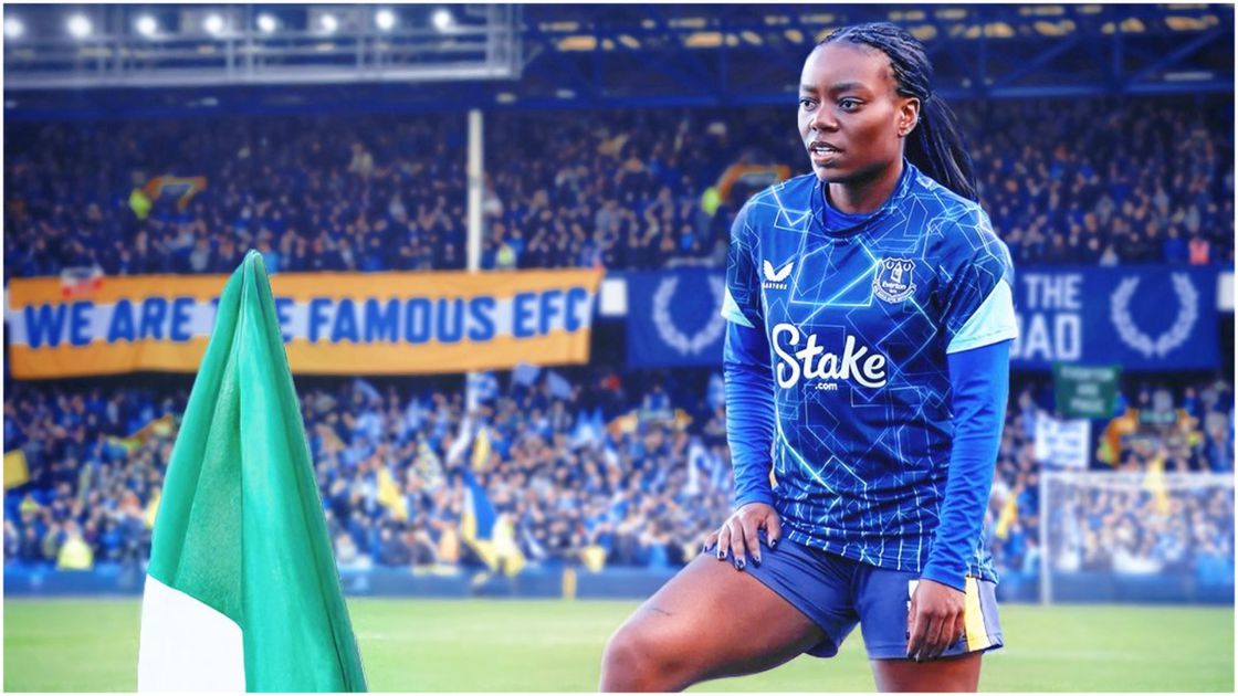 FLYING THE FLAG! Everton star Toni Payne produdly represents Super ...
