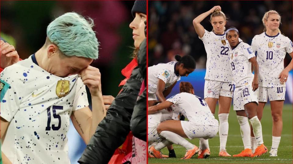 Megan Rapinoe misses crucial penalty, breaks down in tears as USWNT ...