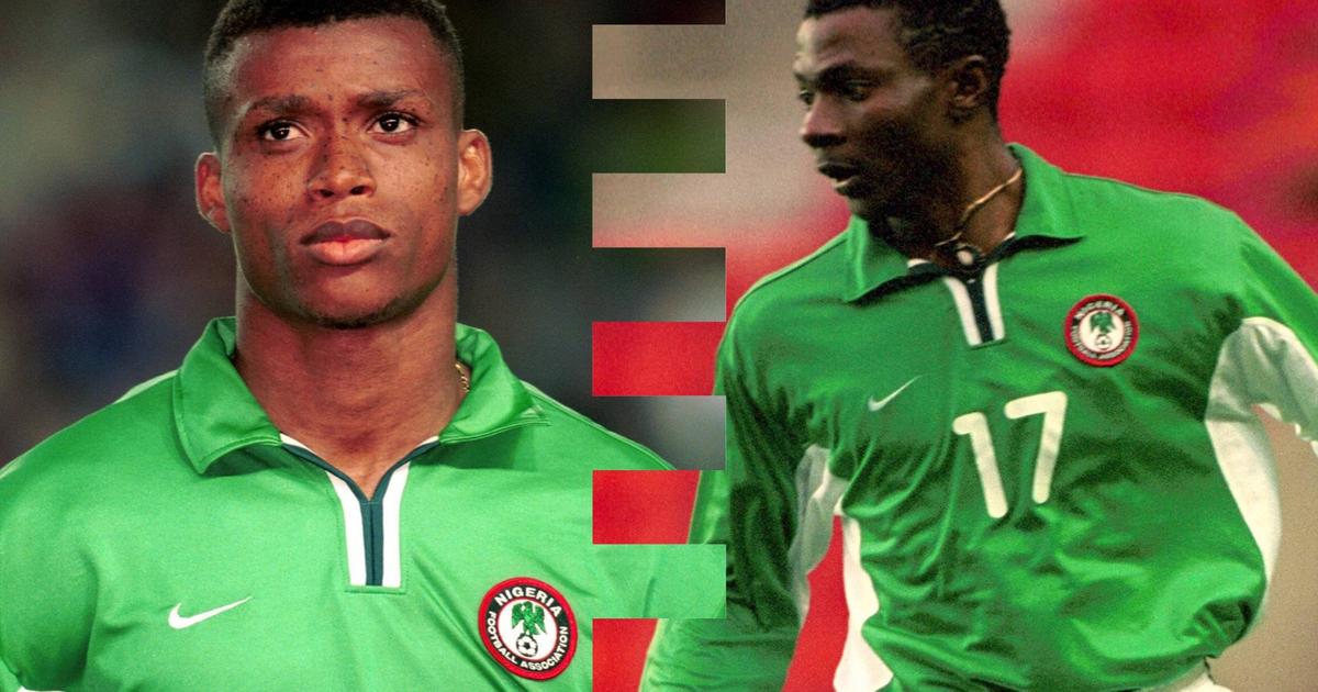 Super Eagles celebrate Aghahowa AFCON 2000 quarterfinal heroics against ...