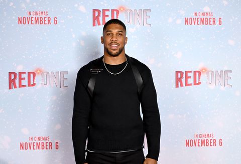 Anthony Joshua: Nigerian boxer and the Rock premiere Red One movie ...