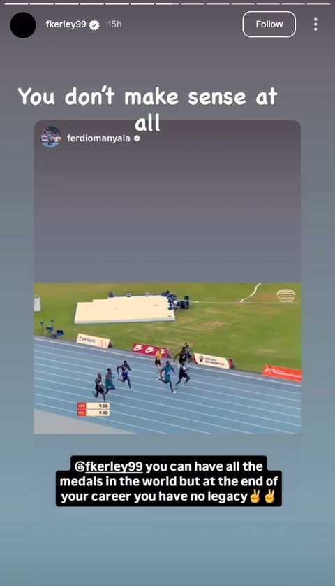 You're not on my level - Fred Kerley and Ferdinand Omanyala escalate ...