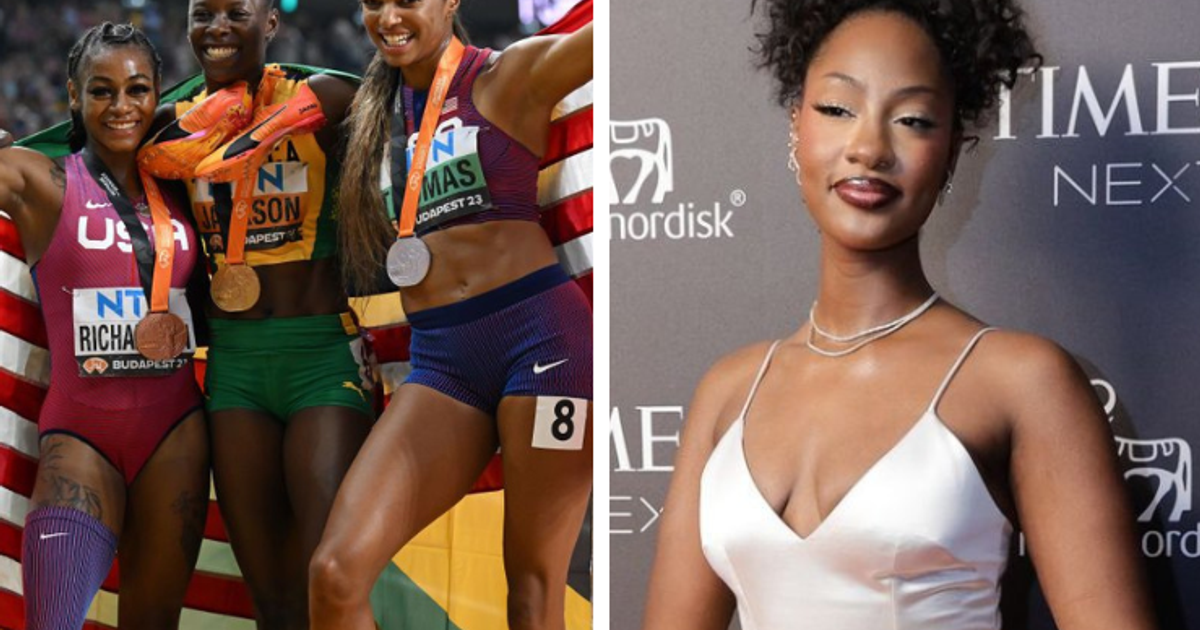 US track star and Olympic champion openly reveals Tems as the musician ...