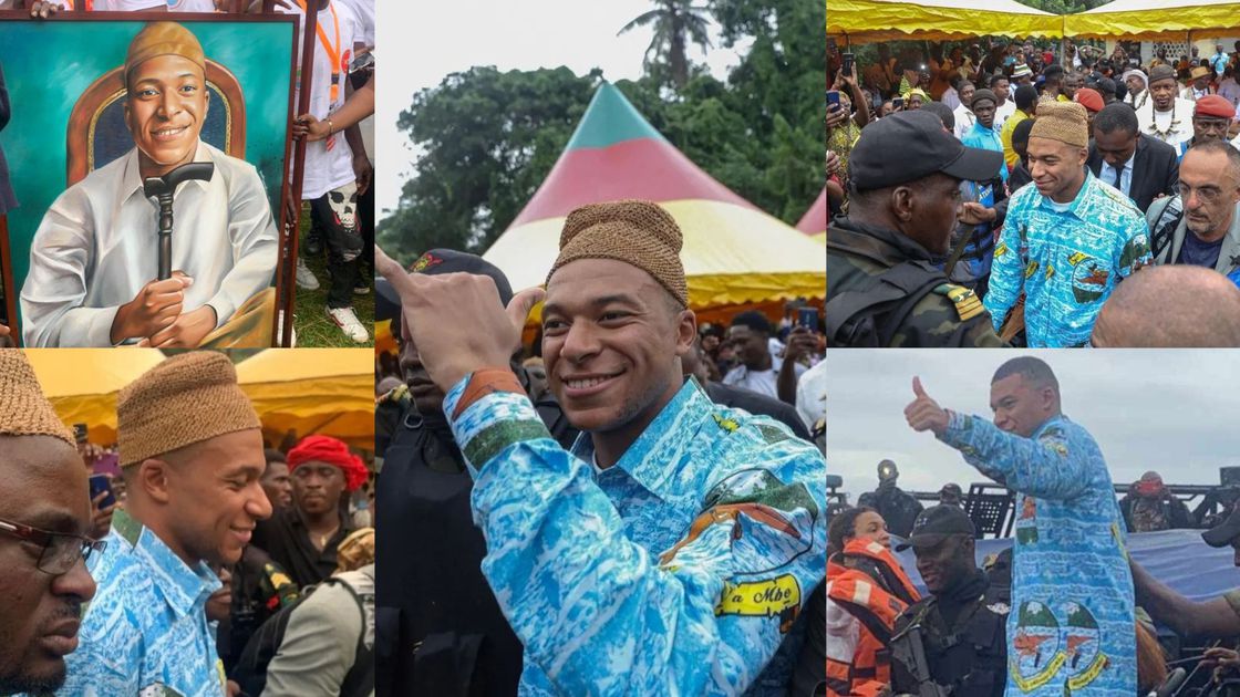 Kylian Mbappe shows off 'Sawa' traditional outfit in Cameroon | Pulse ...