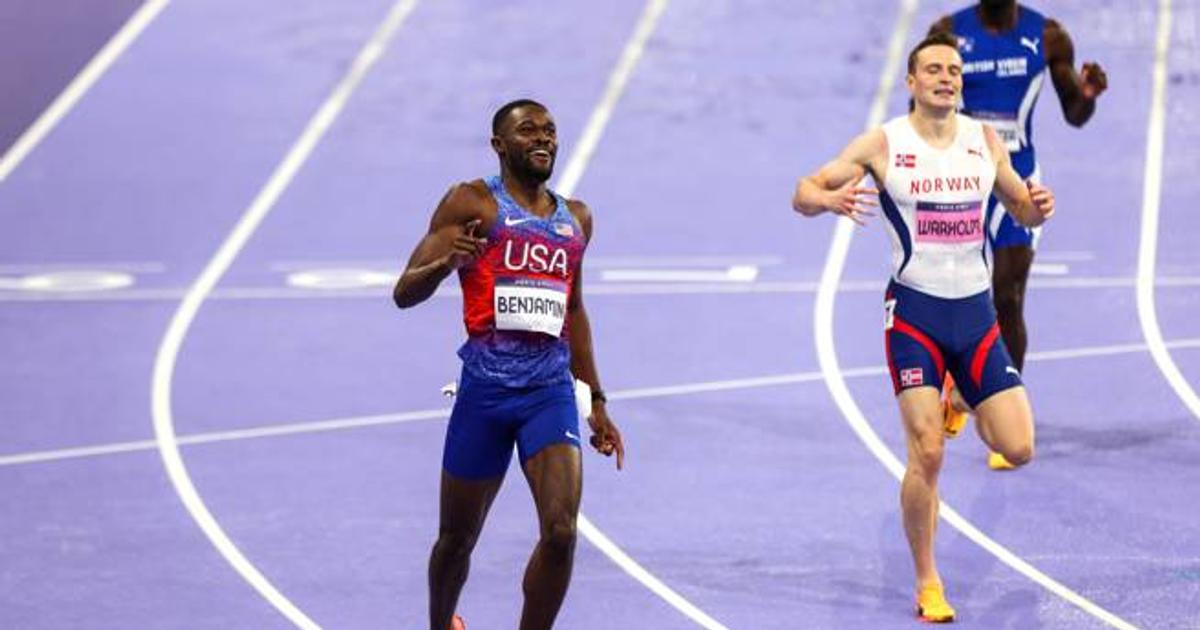 Paris 2024: Rai Benjamin beats Karsten Warholm to claim gold at the ...