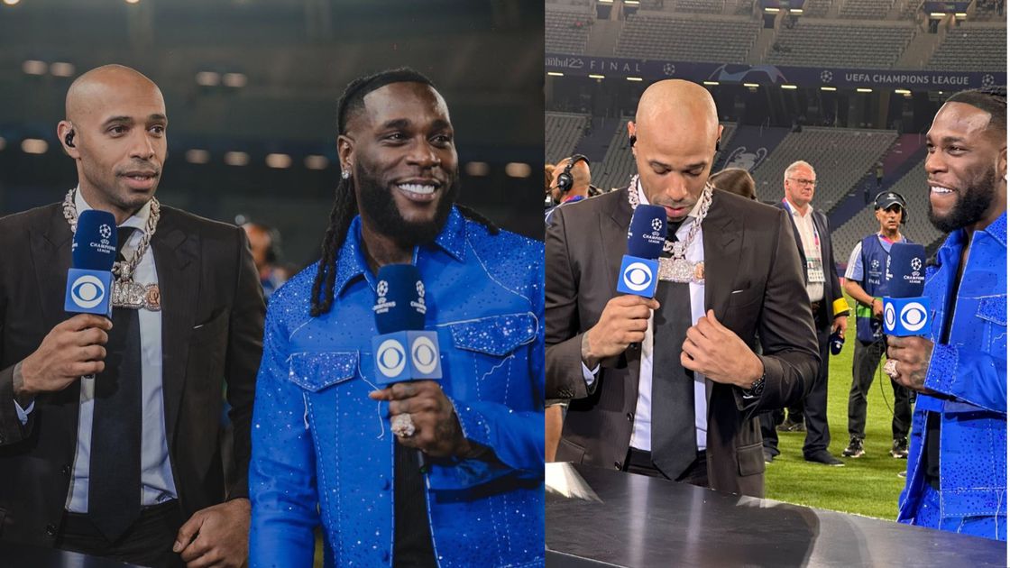 Burna Boy gifts Thierry Henry diamond 'Gambo' necklace | Pulse Sports ...