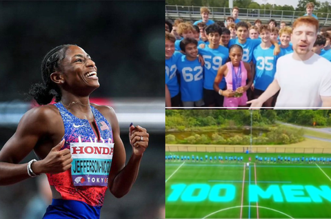 Melissa Jefferson-Wooden: World's fastest woman defeats 100 random men ...
