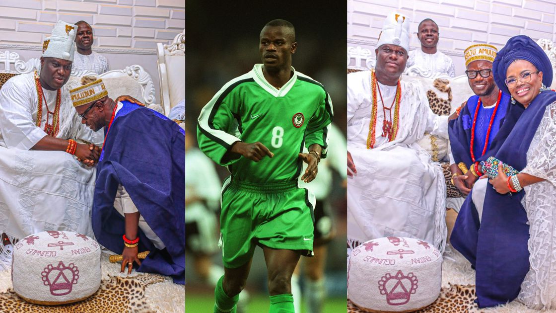 Mutiu Adepoju: Ooni of Ife confers Super Eagles legend with chieftaincy ...