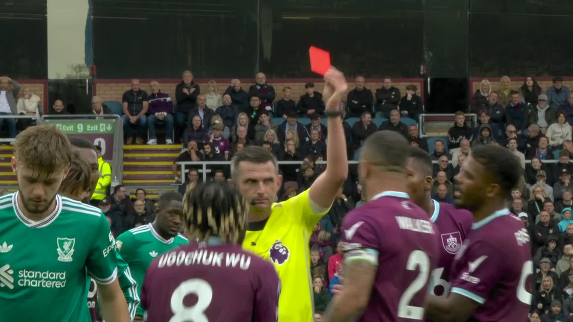 Burnley vs Liverpool: Ugochukwu sent off as late penalty rescues Reds ...