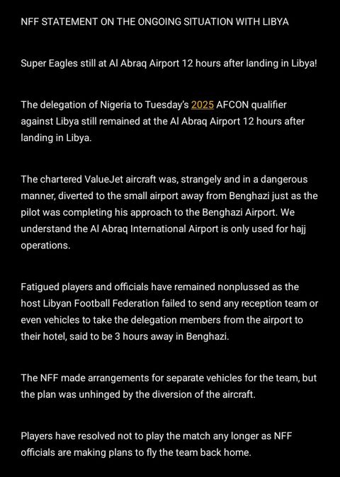 Libya vs Nigeria: 7 SHOCKING truths about the 'wicked' treatment of Super Eagles and delayed ...