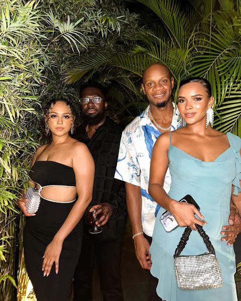 Asafa Powell and wife serve couple goals as they grace a friend's ...