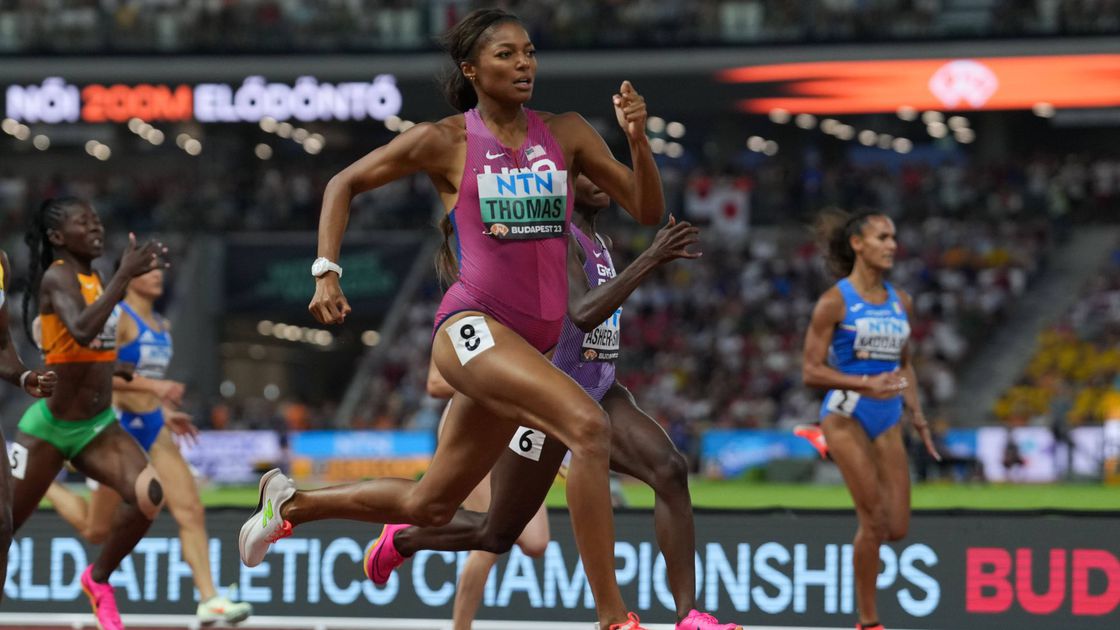 Gabby Thomas: American sprinter predicts record-breaking race in Paris ...