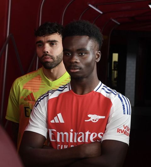 Saka and Odegaard unveil Arsenal’s new Adidas home for 2024/25 season ...