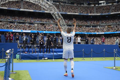 A union of lovers: Kylian Mbappe's Real Madrid unveiling in photos ...