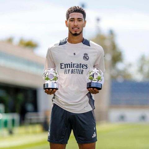 Mbappe, Bellingham and Vinicius celebrate Champions League awards ...