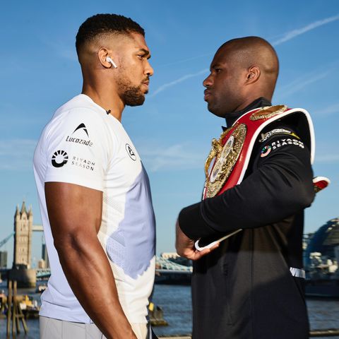 Anthony Joshua vs Daniel Dubois: Nigerian boxer faces off ahead of ...