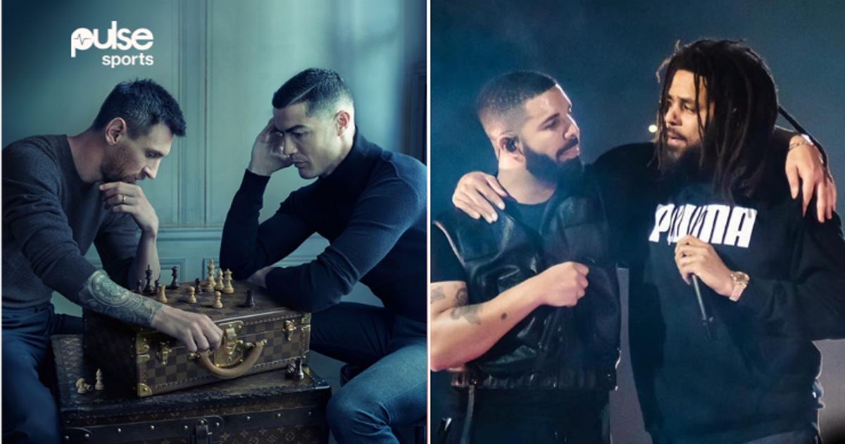 Drake and J. Cole recreate iconic Messi and Ronaldo picture in new ...