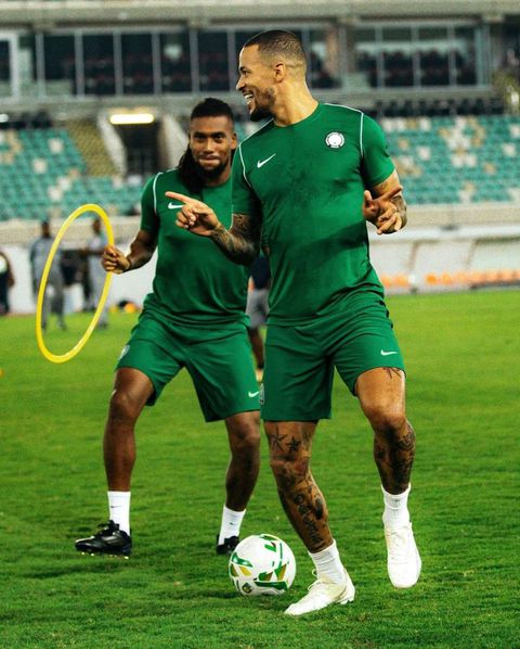 'Comrade goodnight' - Super Eagles stars mimic Boniface's celebration ...