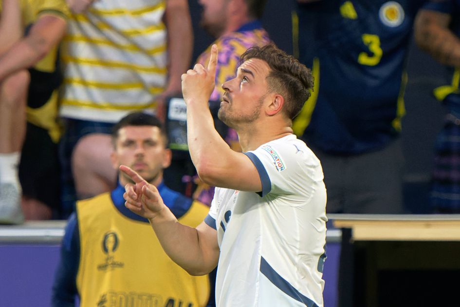 [VIDEO]: Shaqiri makes European football history after worldie against ...