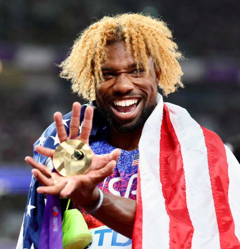 Noah Lyles and fiancée Junelle Bromfield publicly declare their ...