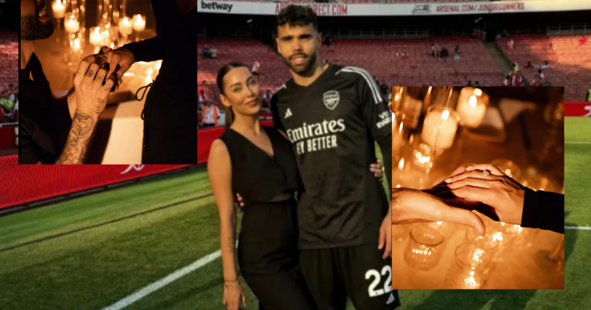 'She said yes!'-Arsenal's number one proposes to stunning girlfriend in ...