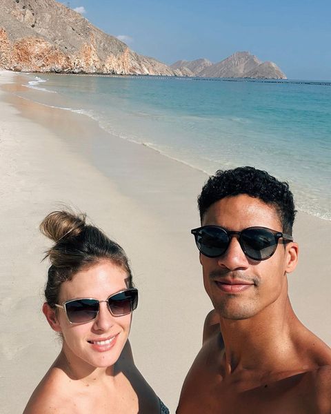 Raphael Varane enjoys relaxation with stunning wife on the beach as he ...