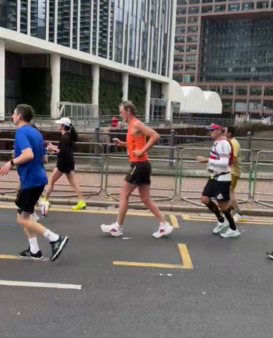 Manchester United owner Sir Jim Ratcliffe pictured in London marathon ...