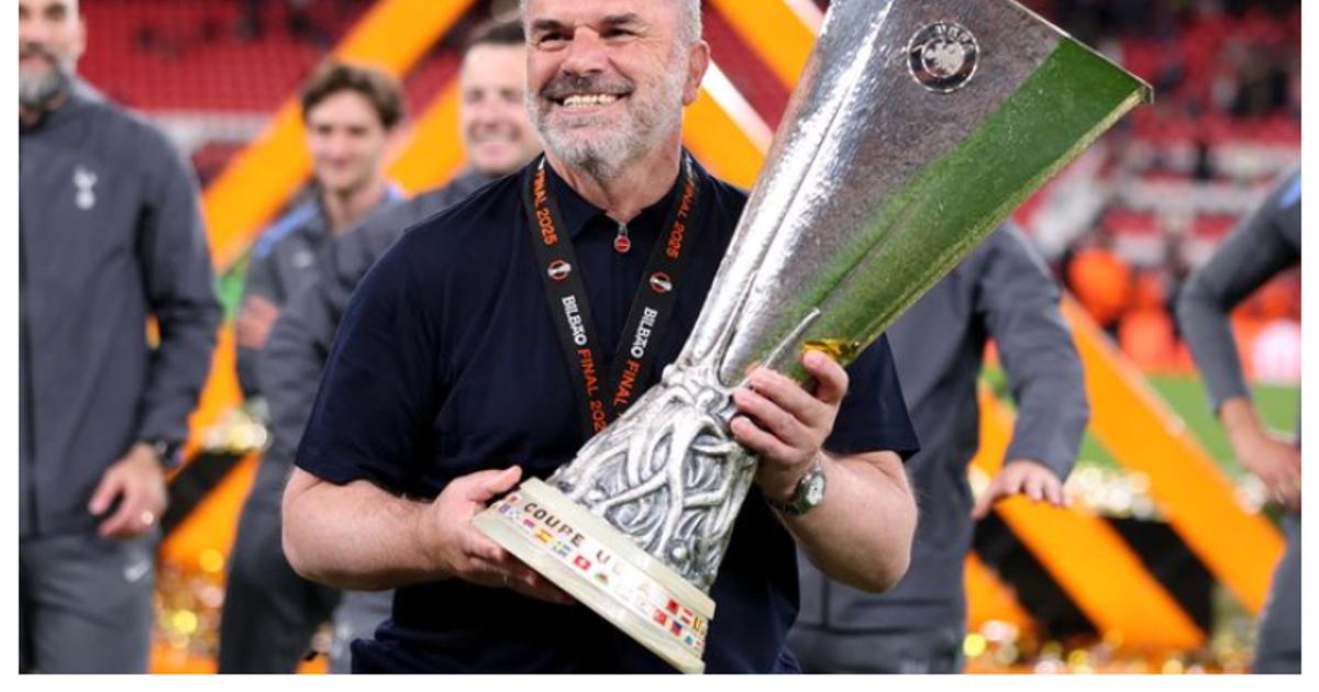 Tottenham manager Postecoglou dedicates Europa League trophy to late ...