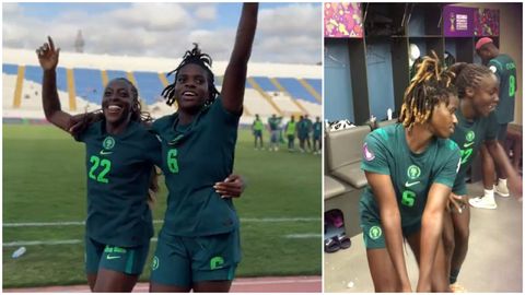 COUNT IT - Stunning Super Falcons star Alozie screams after over 60 yards goal knocks out South ...