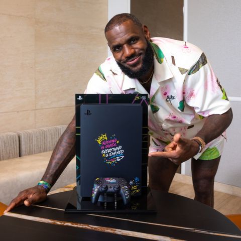 LeBron James: NBA superstar shows off custom PlayStation 5 console ...