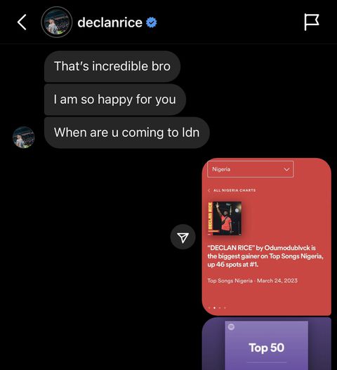 West Ham star Declan Rice raves about Nigerian rapper Odumodublvck's ...