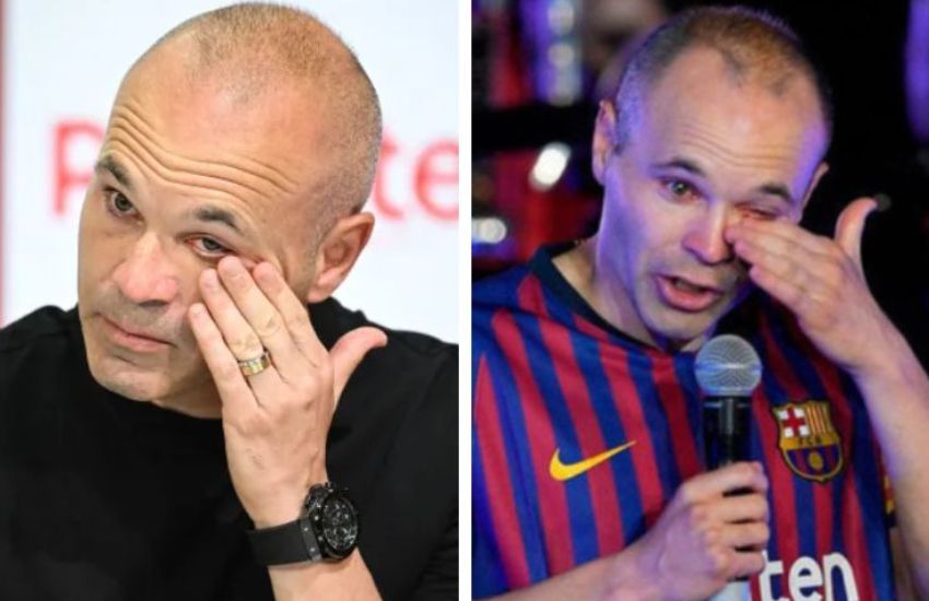 Barcelona legend Iniesta in tears again as he departs Kobe | Pulse ...