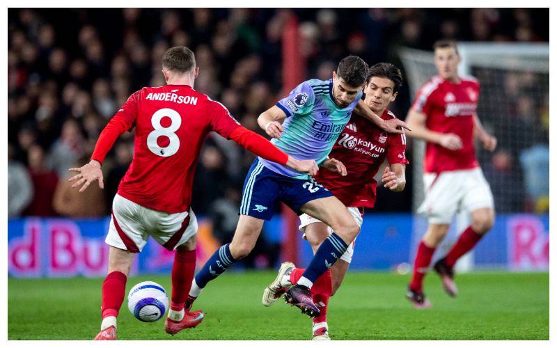 Arsenal crumble in title race as Aina’s Nottingham Forest hold Gunners ...