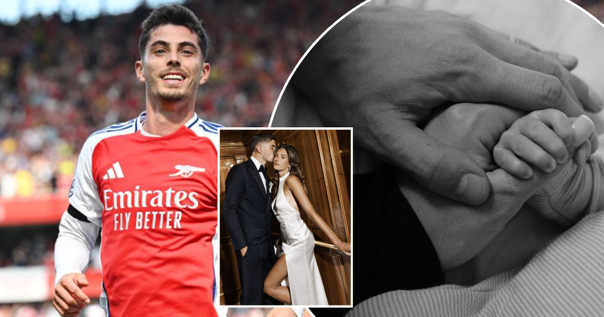 Arsenal star Kai Havertz and wife Sophia announce birth of their first ...
