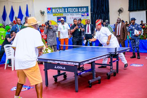 Table Tennis: Governor Adeleke thrill fans at Alabi Championships finale | Pulse Sports Nigeria