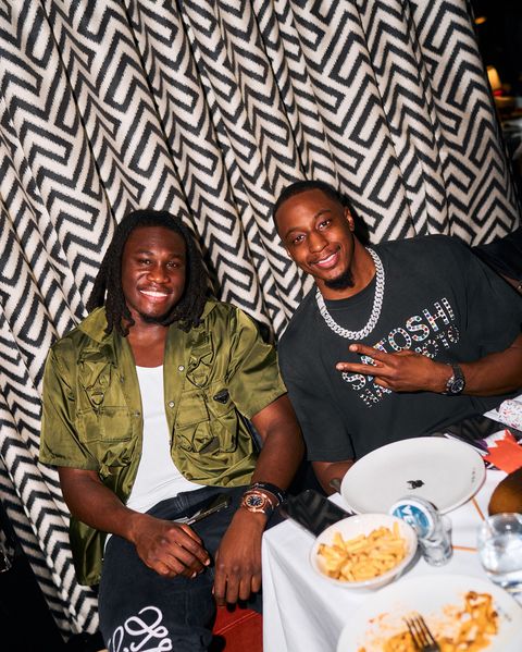 Calvin Bassey and Joe Aribo: Super Eagles stars link up over food ...